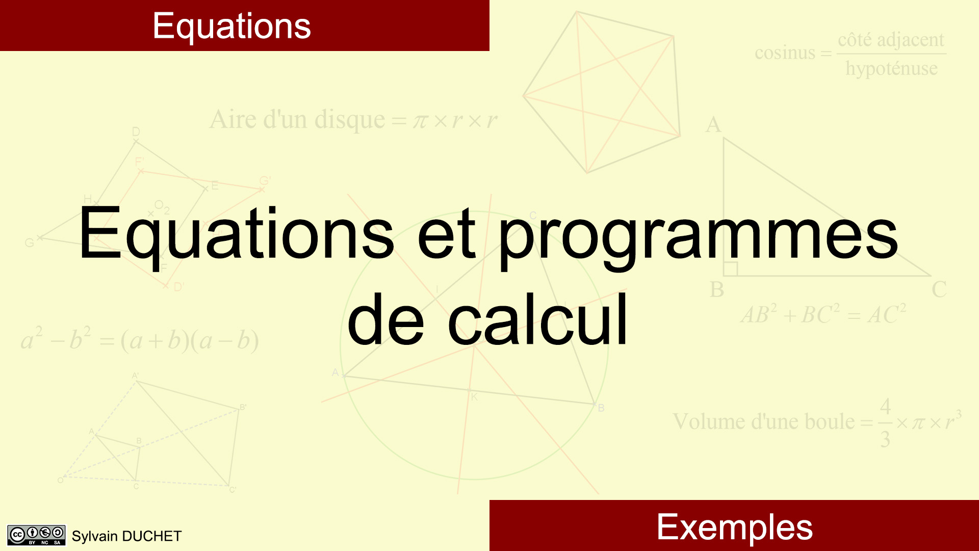 Pod - Collège IRENE JOLIOT-CURIE (18) MEHUN SUR YEVRE - Equations Et Programmes De Calcul