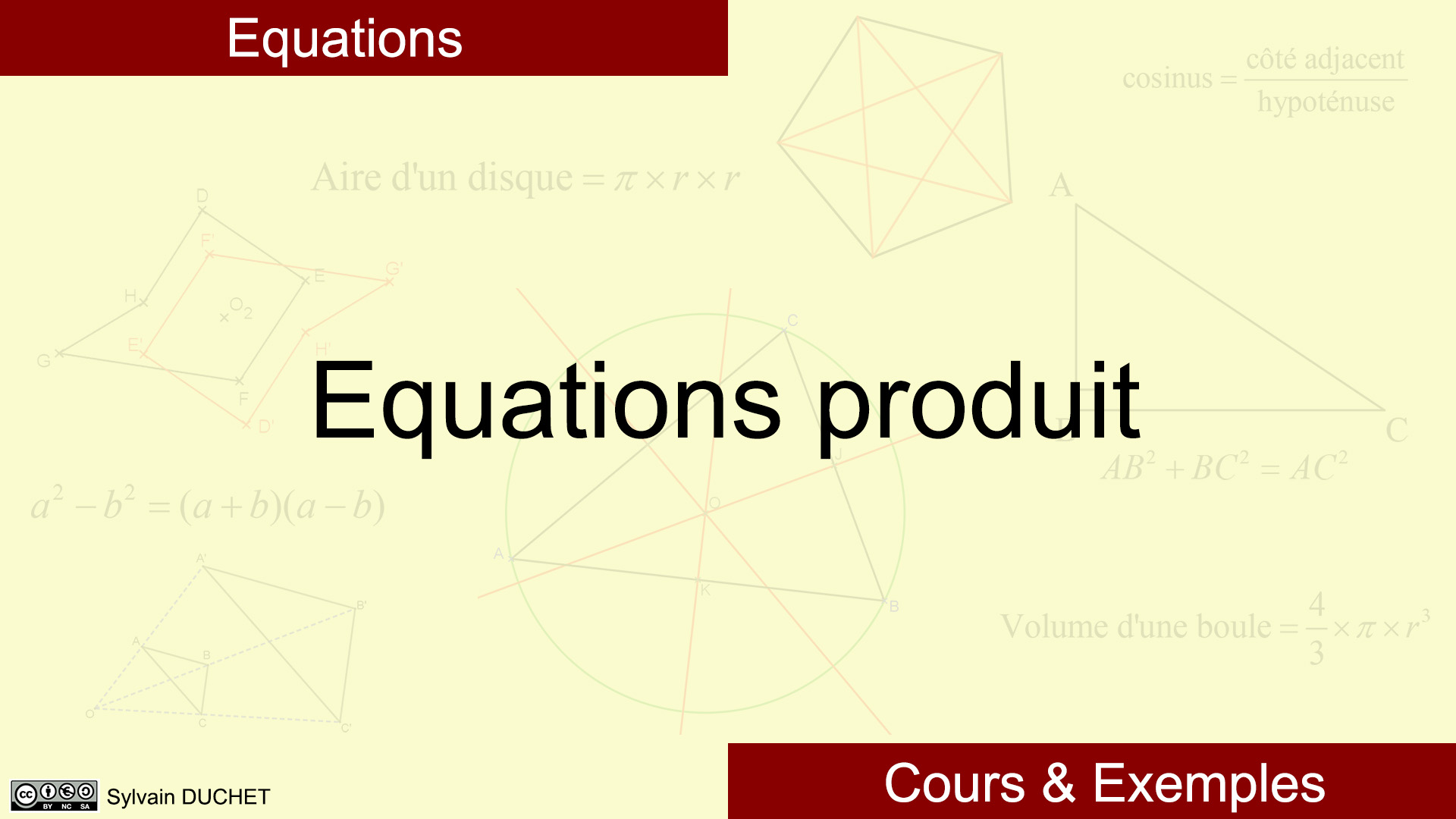 Pod - Equations Produit