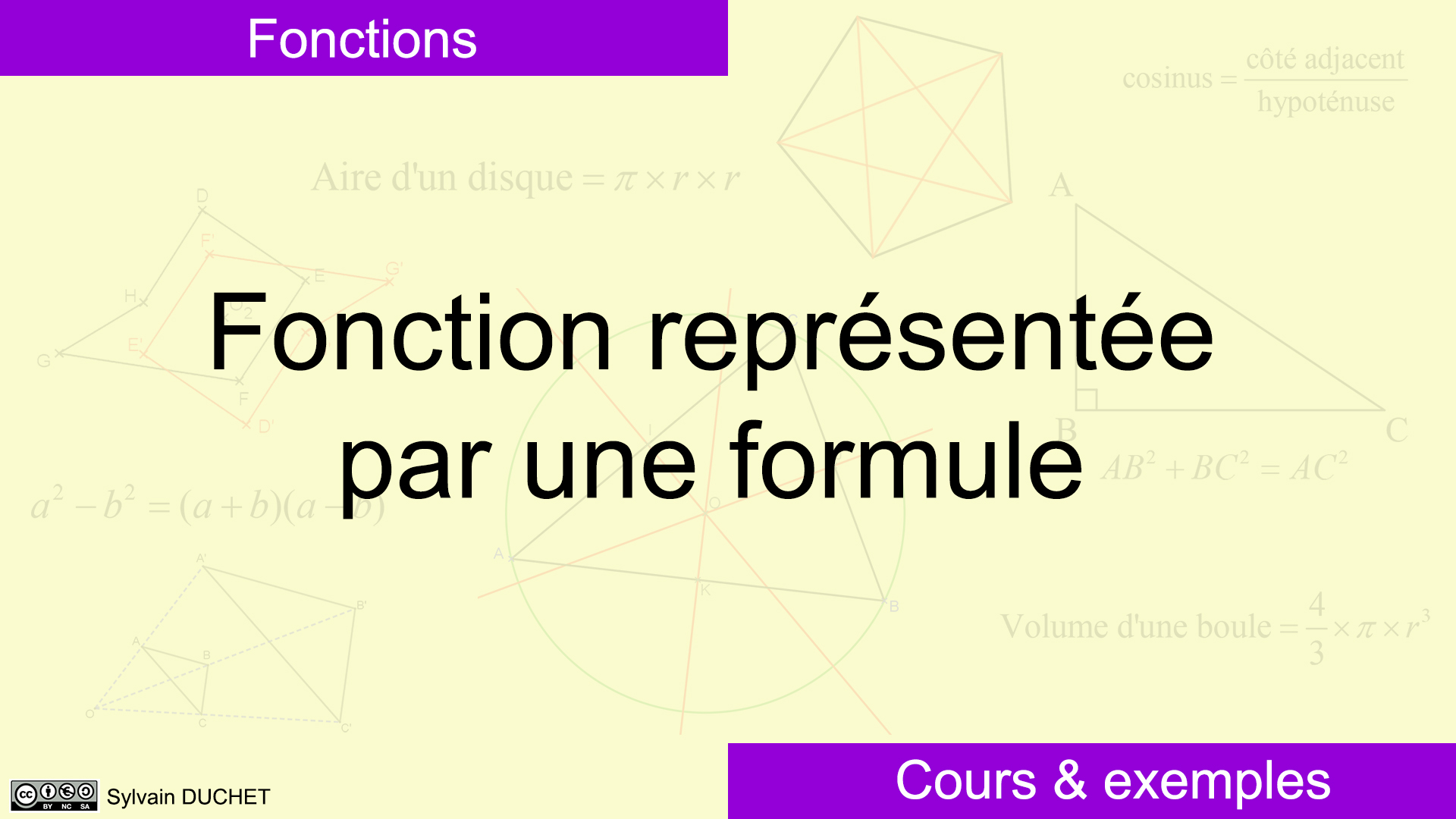 Pod - Fonction Représentée Par Une Formule
