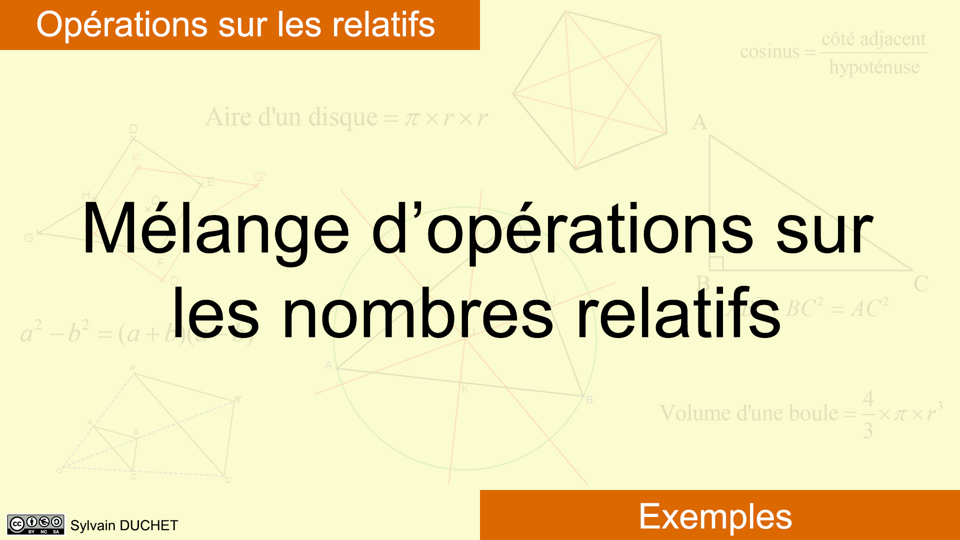 Pod - Mélange D'Opérations Sur Les Nombres Relatifs