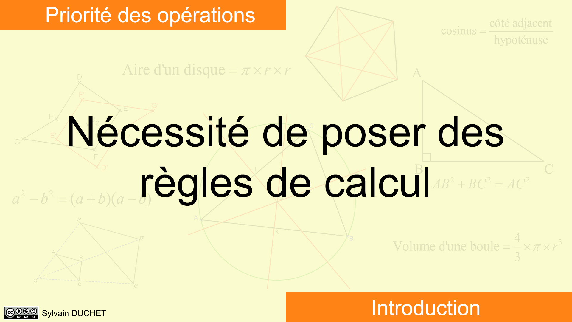 Pod - Priorité Des Opérations - Introduction