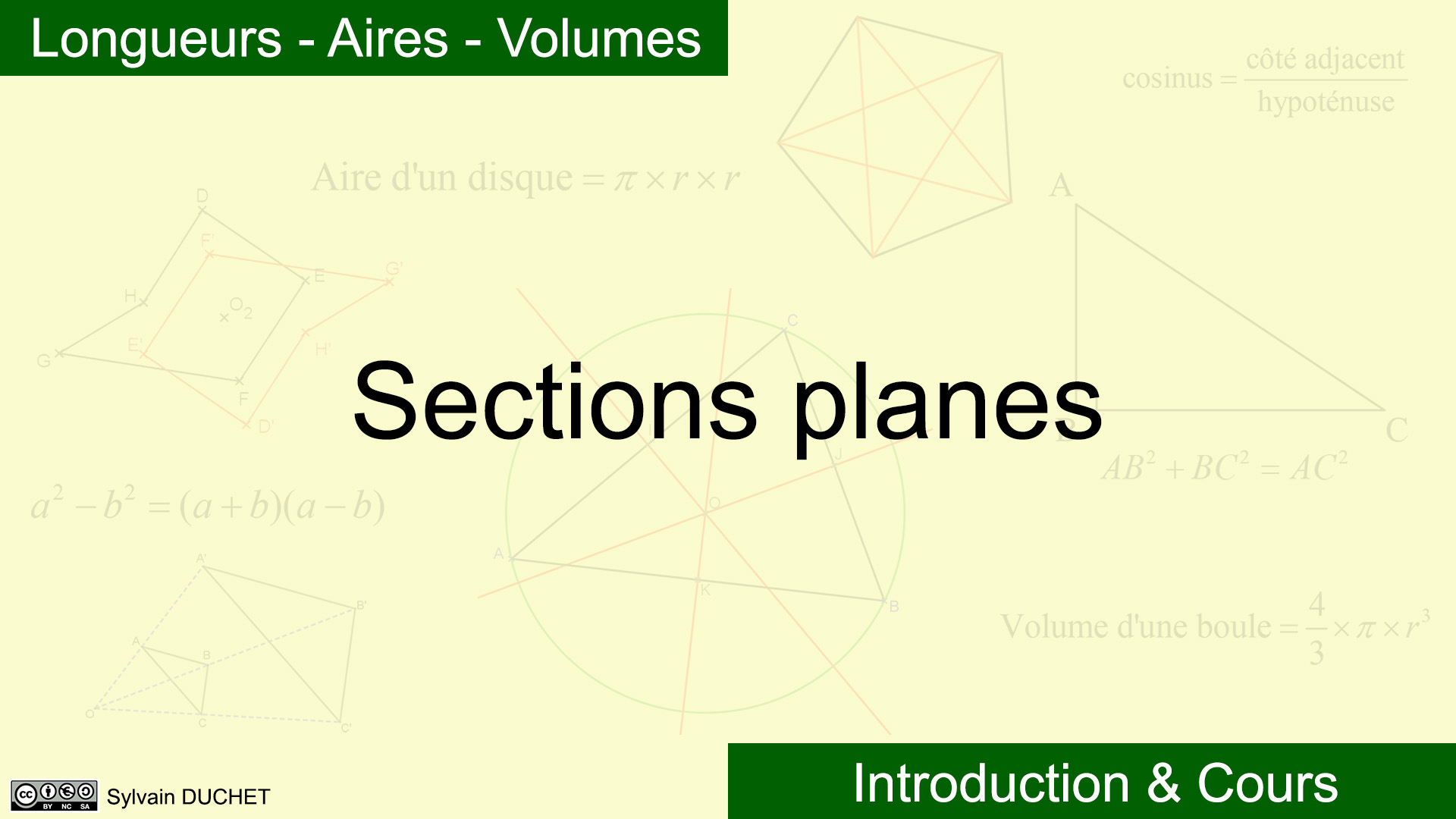 Pod - Sections Planes